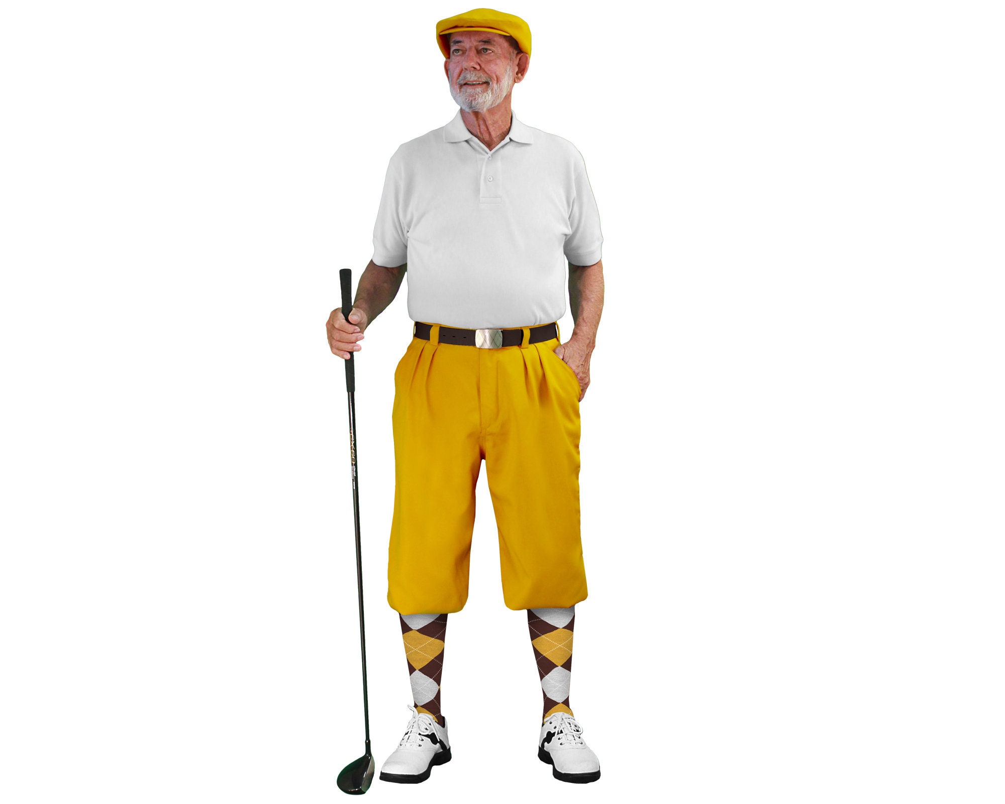 Golf Knickers Microfiber (plus Fours) for Men - Gold - Etsy