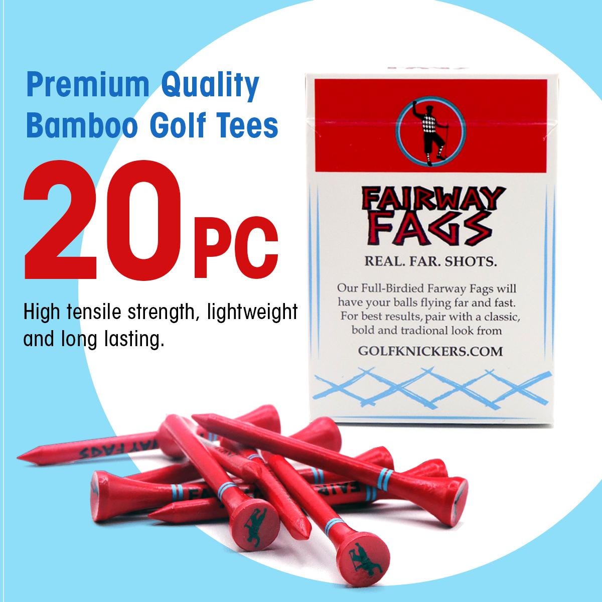Bamboo Golf Fairway Tee Caddy - Funny Cigarette-style Box, Durable ...