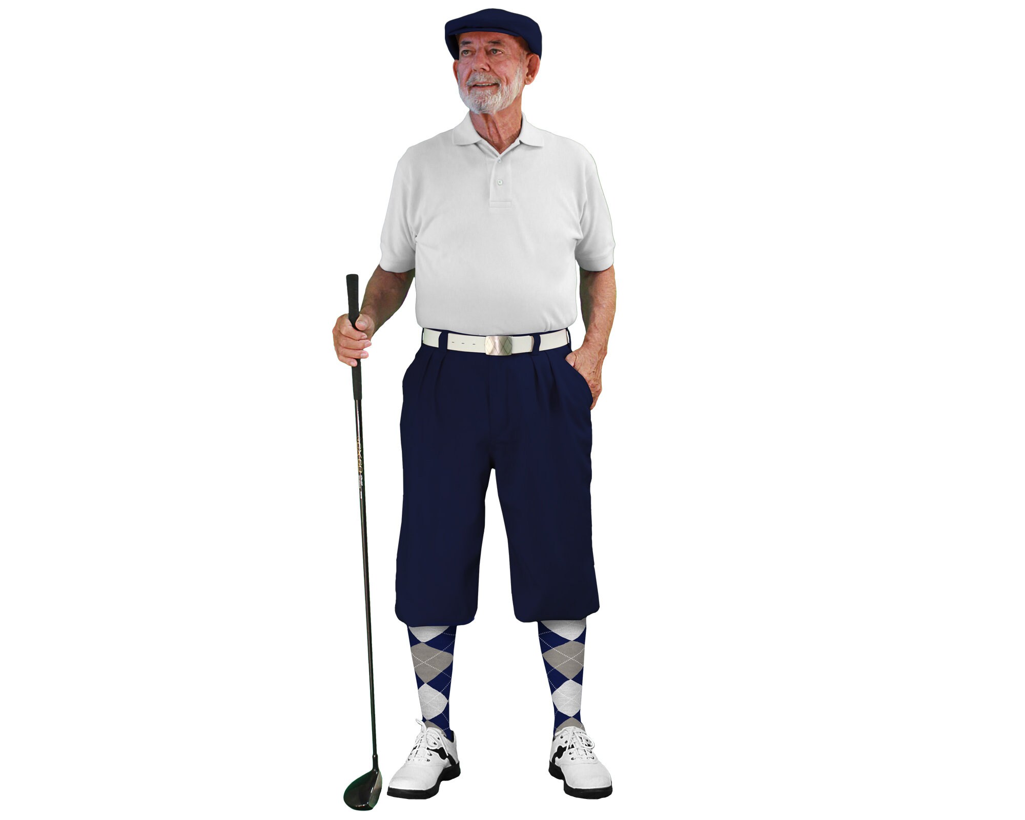 Golf Knickers Microfiber (plus Fours) for Men - Navy - Etsy