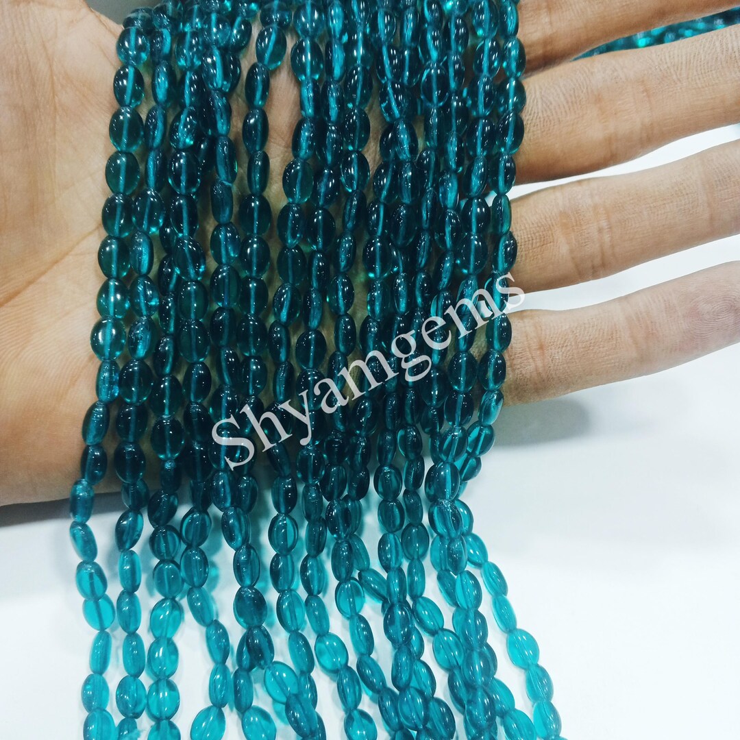 Sky Blue Oval Smooth Nuggets Strand Nuggets Oval Beads Natural Sky Blue ...