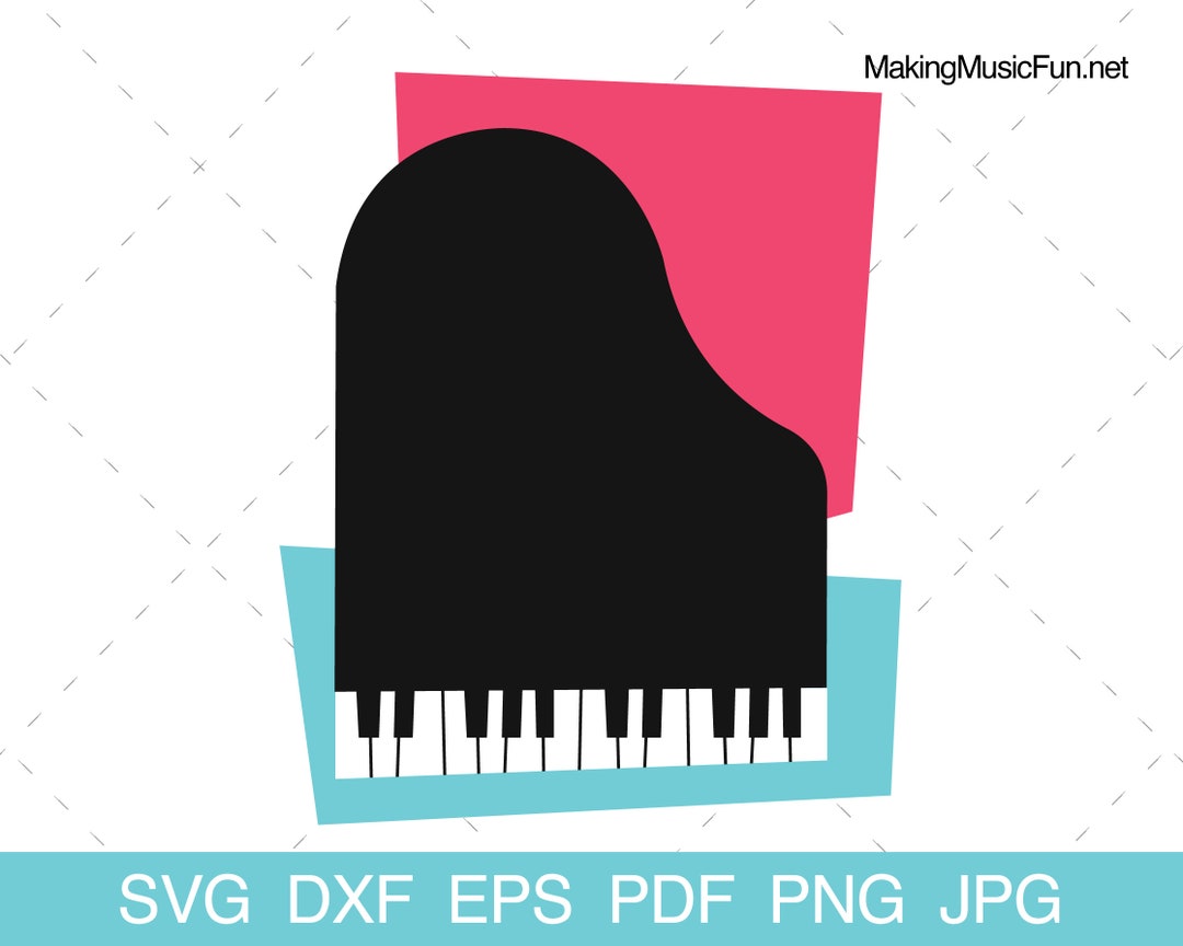 Grand Piano SVG Cricut & Silhouette Cut Files. Abstract Grand Piano ...