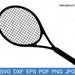 Tennis Racket SVG Cricut & Silhouette Cut Files. Tennis Racket ...
