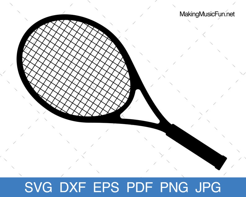 Tennis Racket SVG Cricut & Silhouette Cut Files. Tennis Racket ...