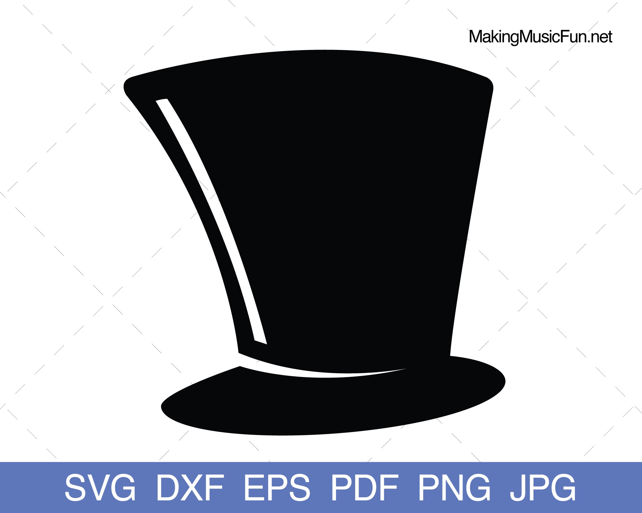 Top Hat SVG Cricut & Silhouette Cut Files. Top Hat Clip Art. Top Hat ...