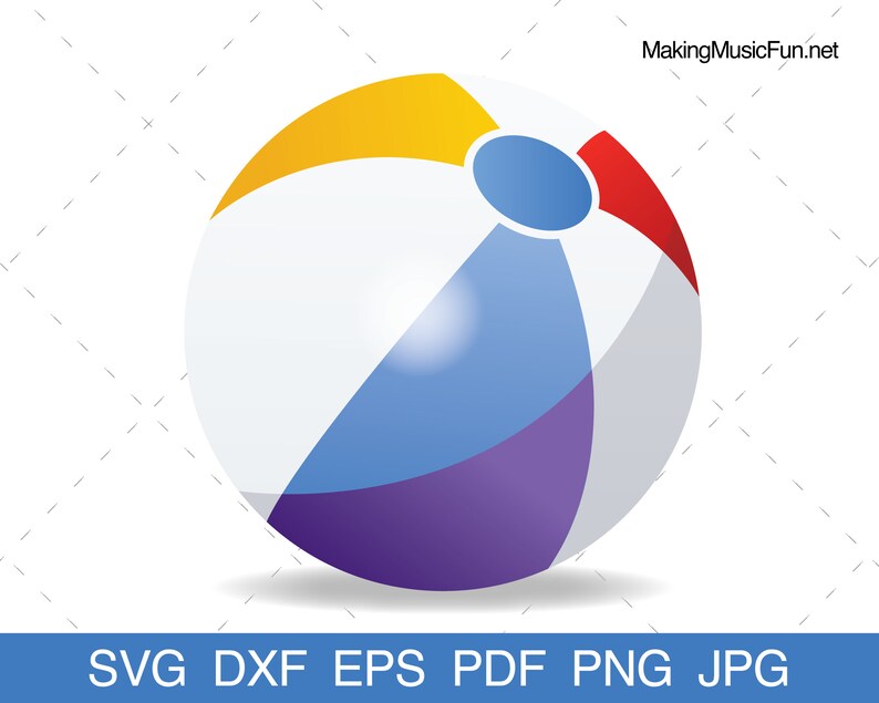 Beach Ball - SVG Cricut & Silhouette Cut Files. Beachball Pool Water ...