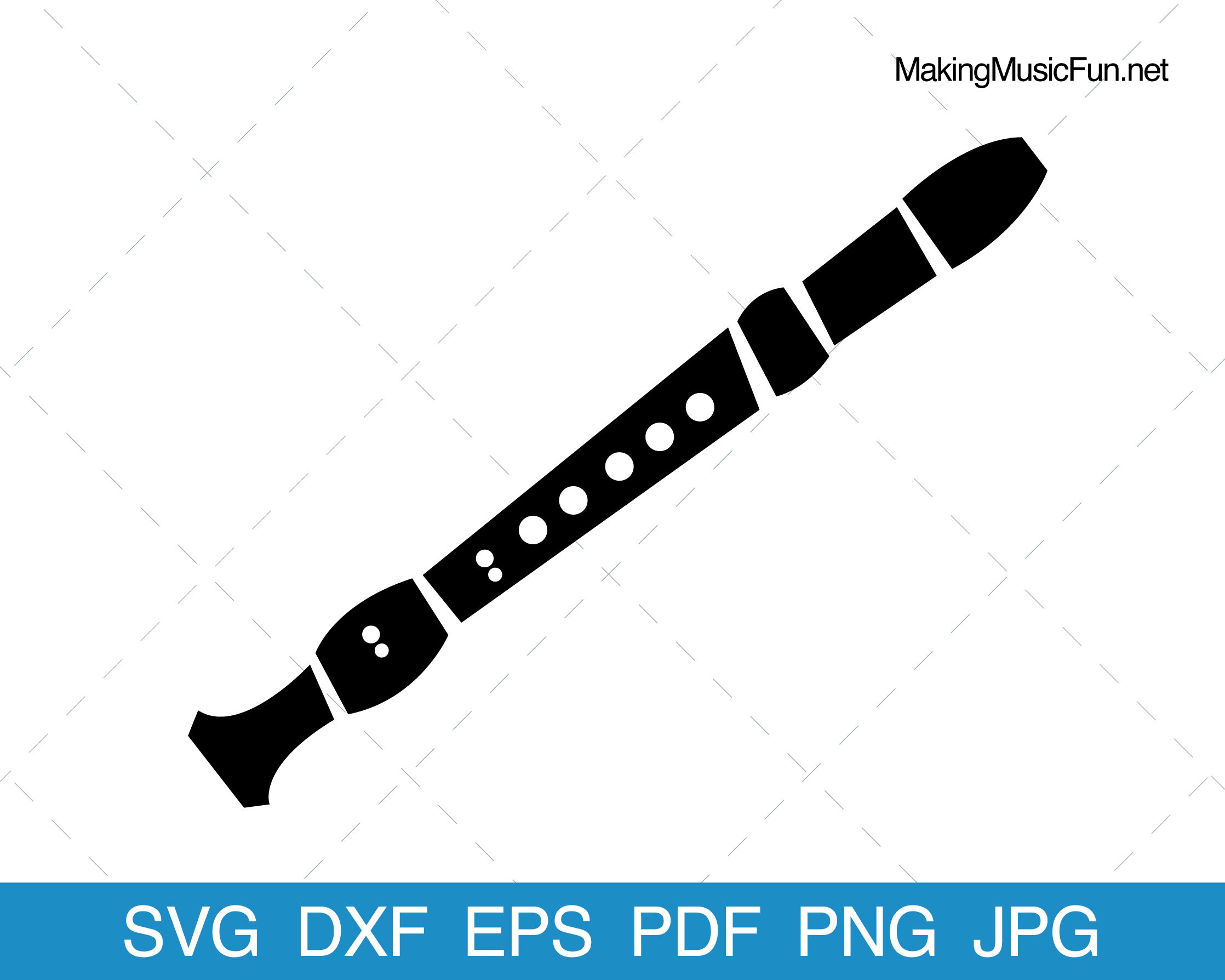Recorder - School Recorder SVG. Cricut & Silhouette Cut Files. Musical ...