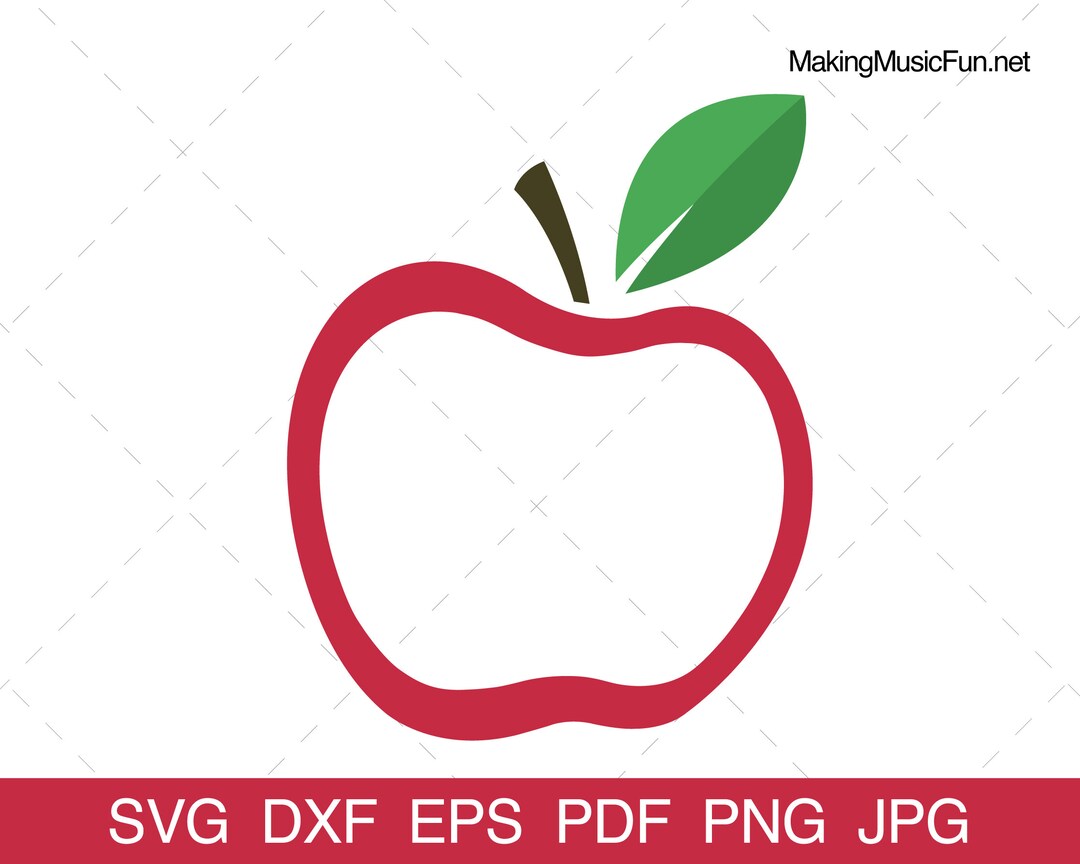 Apple - SVG Cut Files. Red Apple Clip Art. Vector Illustration. Teacher ...