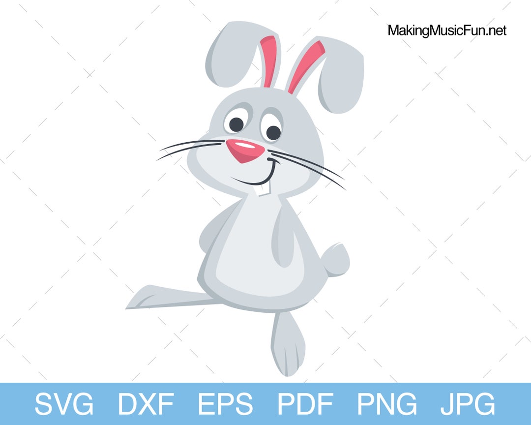 Easter Bunny SVG Cricut & Silhouette Cut Files. Bunny Clipart and ...