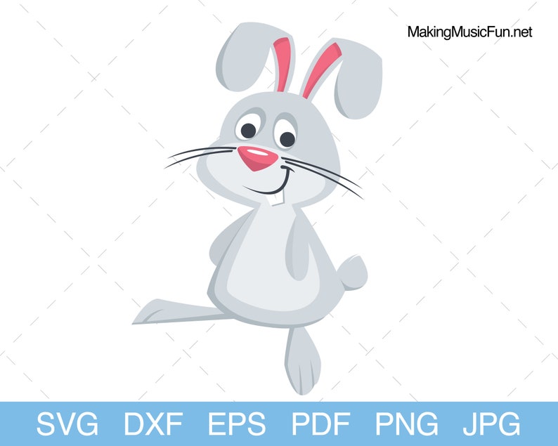 Easter Bunny SVG Cricut & Silhouette Cut Files. Bunny Clipart and ...
