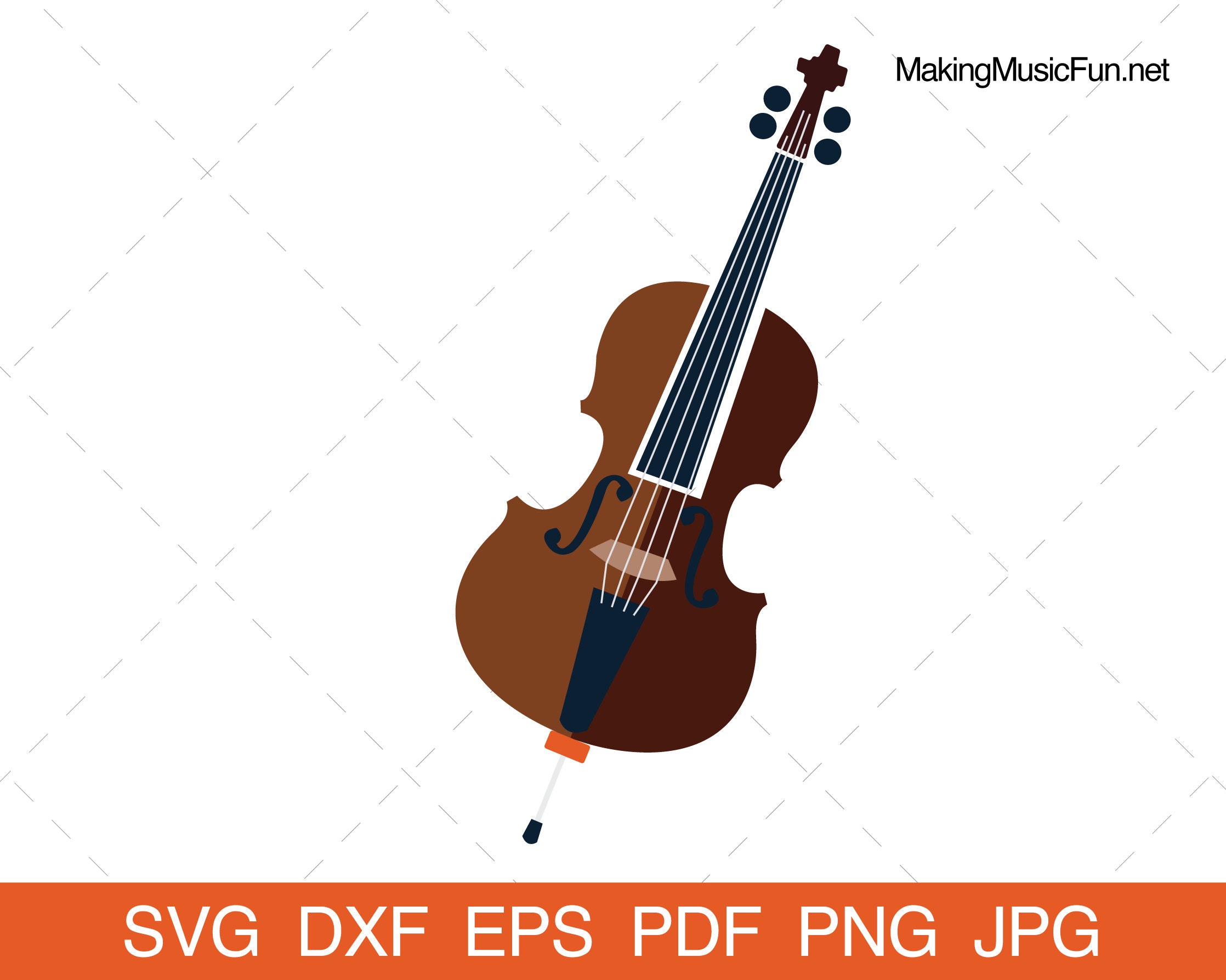 String Bass SVG Cricut & Silhouette Cut Files. Double Bass Orchestra ...