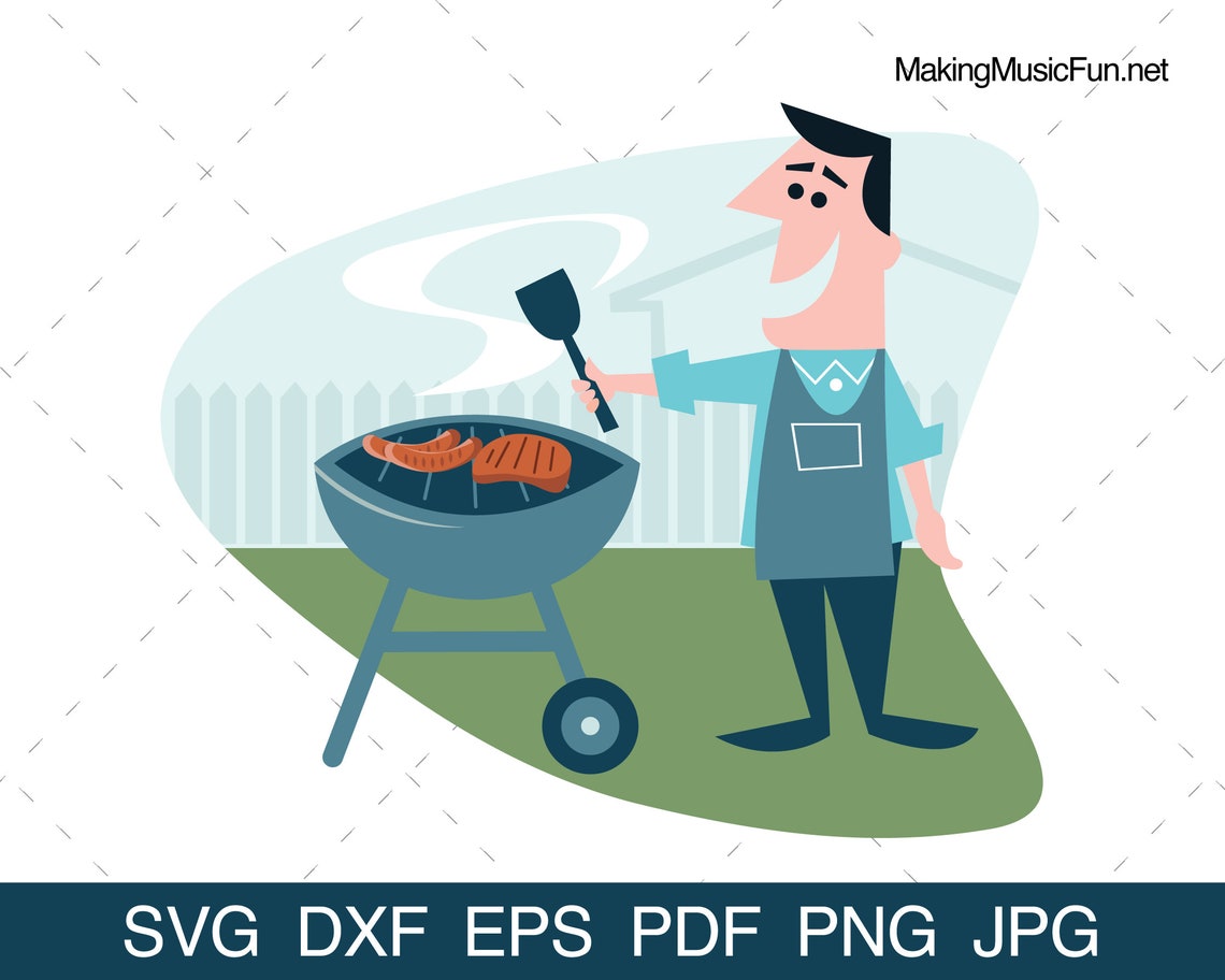 Barbeque BBQ - SVG Cricut Cut Files. Backyard Barbeque BBQ Clip Art ...
