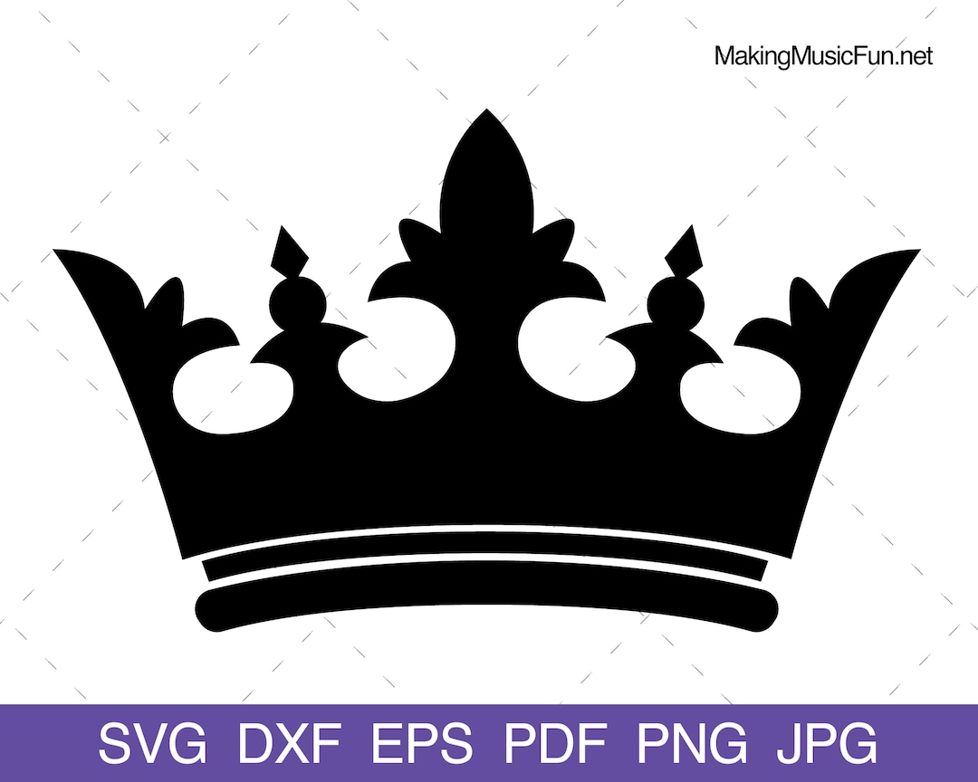 Crown Silhouette - SVG Cricut Cut Files. King's Crown Clip Art. Crown ...