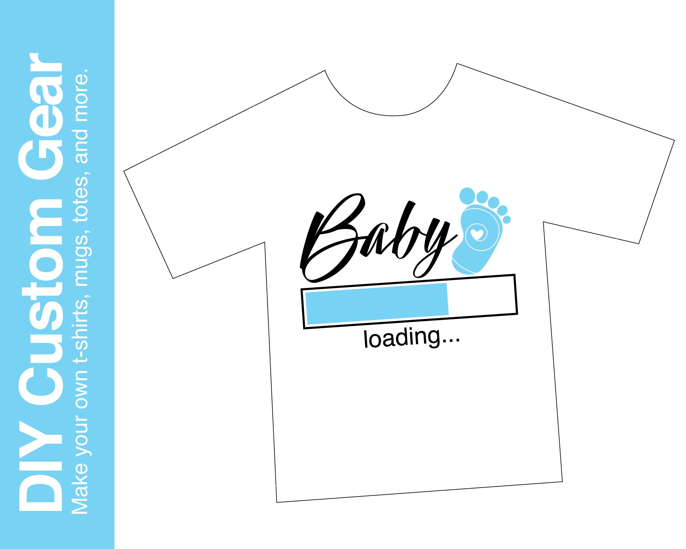 Baby Loading SVG Cricut Cut Files. Baby Shower for Boy Clip Art ...