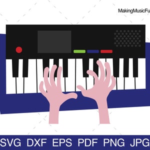 Piano Keyboard SVG Cricut & Silhouette Cut Files. Digital - Etsy