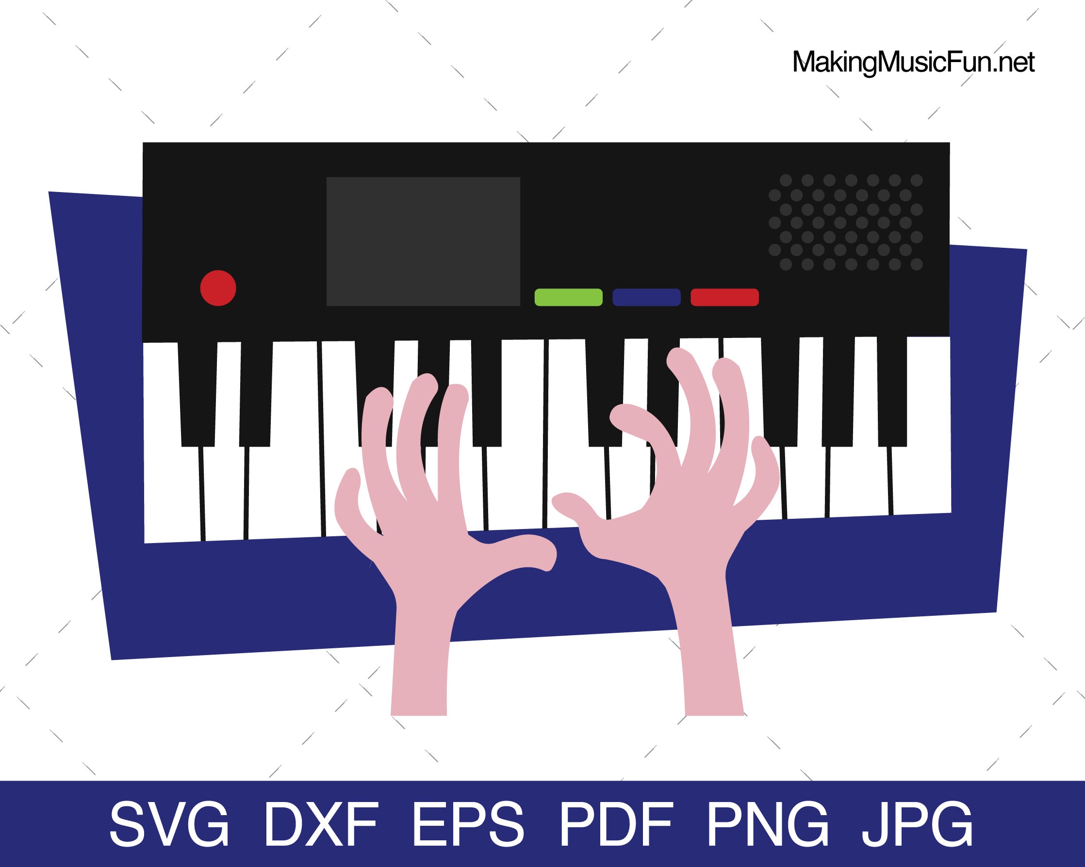 Piano Keyboard SVG Cricut & Silhouette Cut Files. Digital - Etsy