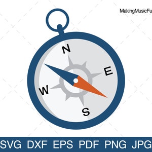 Compass Cricut & Silhouette SVG Cut Files. Compass Clip Art. Compass ...