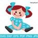 Rag Doll SVG Cricut Files. Plush Stuffed Girl Rag Doll Pigtails Clip ...