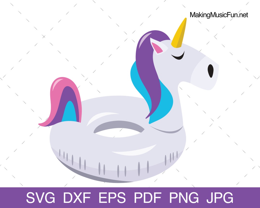 Unicorn Pool Toy - SVG Cricut & Silhouette Cut Files. Unicorn Pool ...