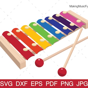 Xylophone - SVG Cricut Files. Toy Xylophone Clip Art. Musical ...
