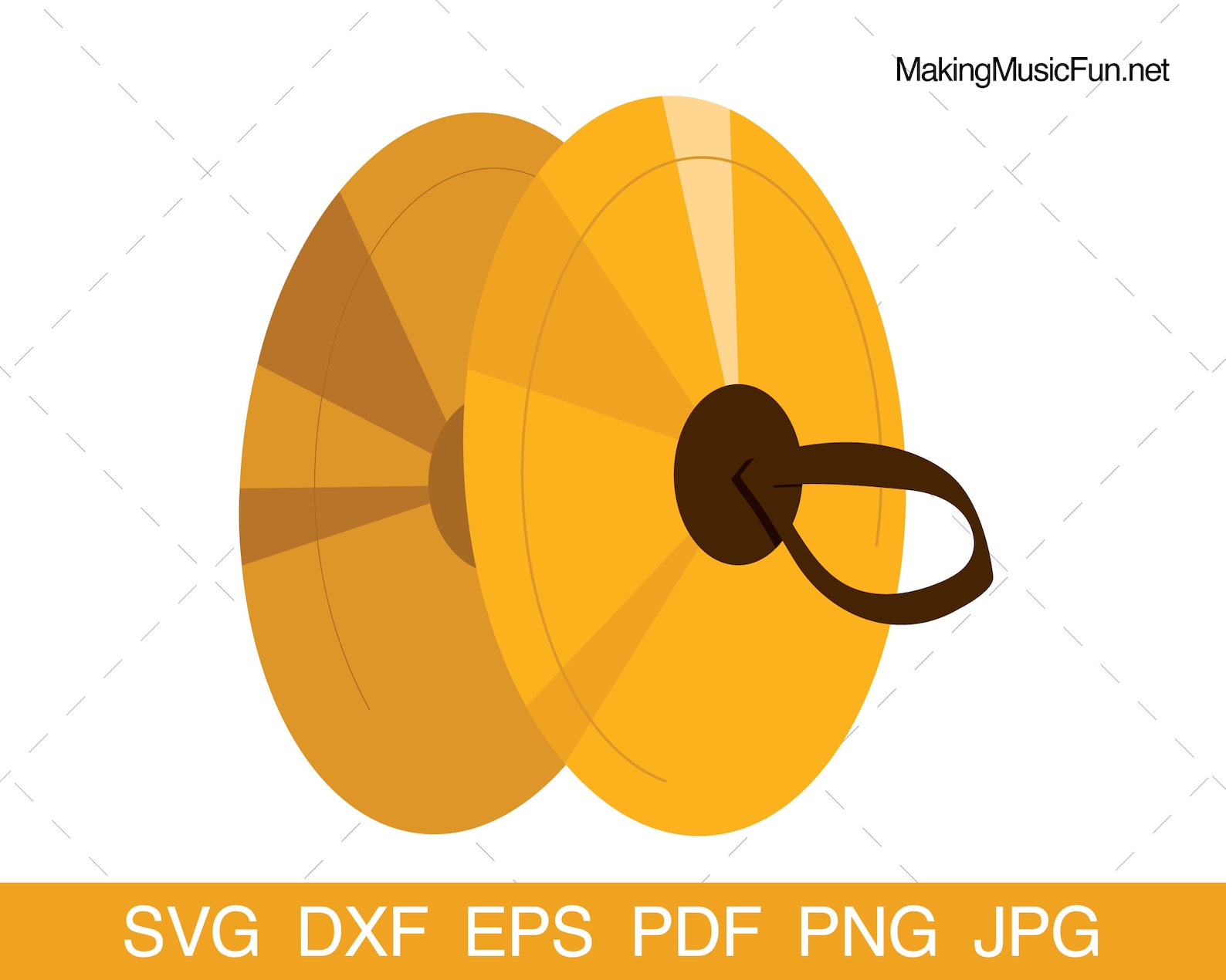 Cymbals - SVG Cricut & Silhouette Cut Files. Crash Cymbals Musical ...