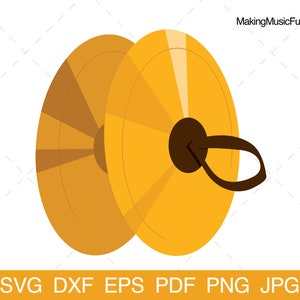 Cymbals - SVG Cricut & Silhouette Cut Files. Crash Cymbals Musical ...