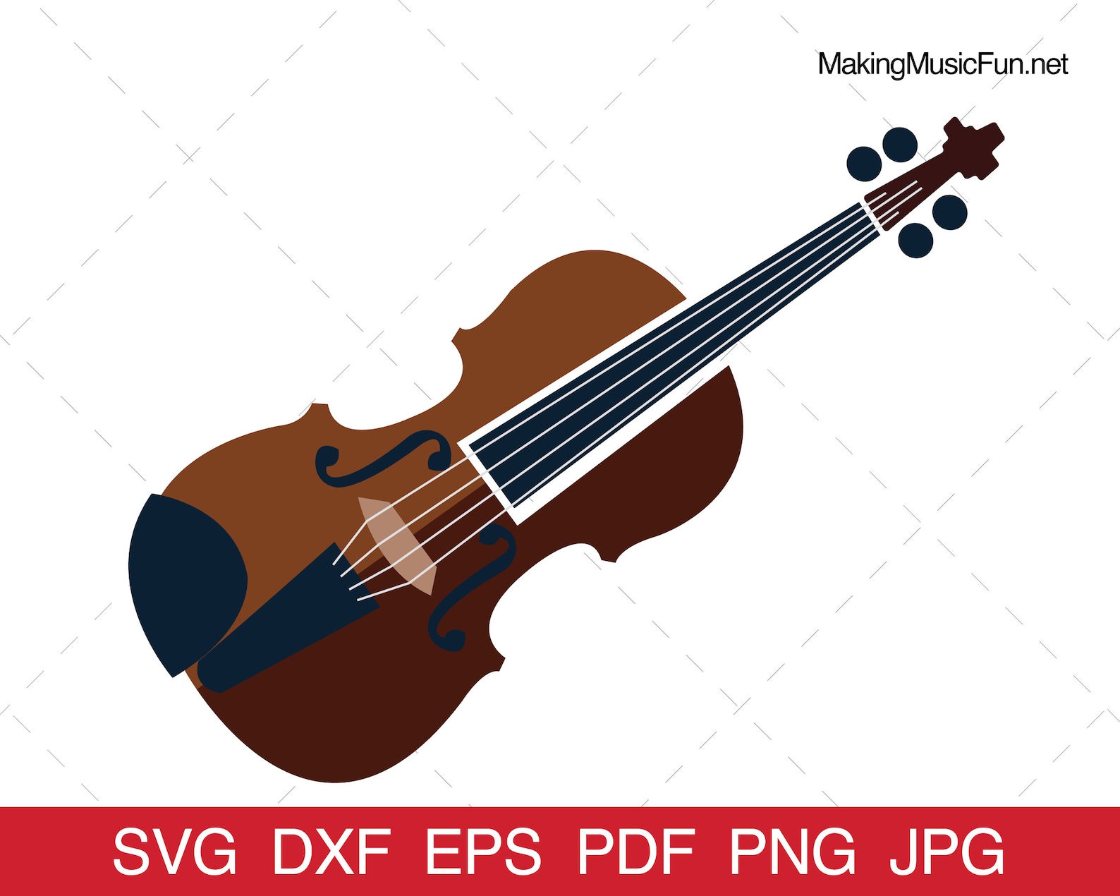 Violin - SVG Cricut & Silhouette Cut Files. Violin Orchestra Musical ...