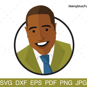 Duke Ellington SVG Cricut & Silhouette Cut Files. Duke Ellington Music ...
