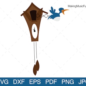 Cuckoo Clock SVG Cricut & Silhouette Cut Files. Cuckoo Clock Clip Art ...