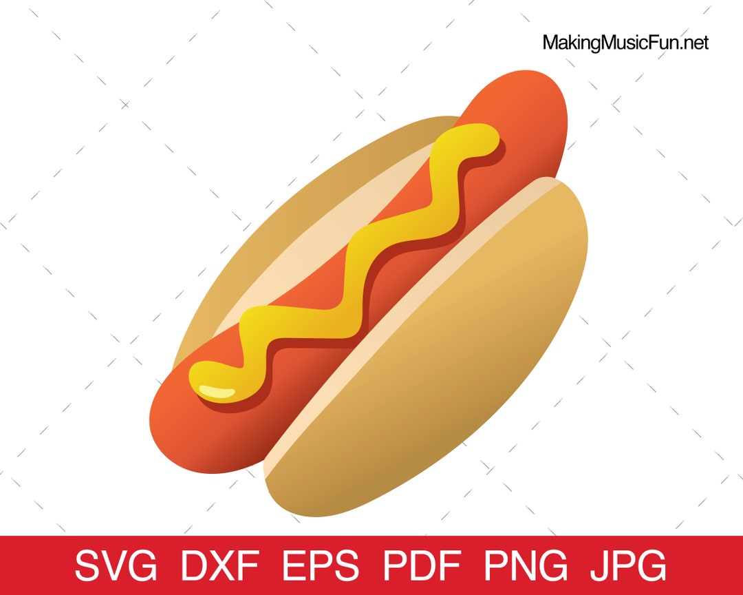 Hot Dog - SVG Cricut Cut Files. Hot Dog Clip Art. Polish Dog Vector ...