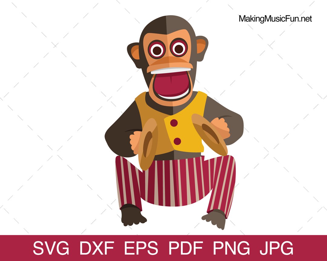 Monkey SVG Cricut Cut Files. Mechanical Monkey Playing - Etsy