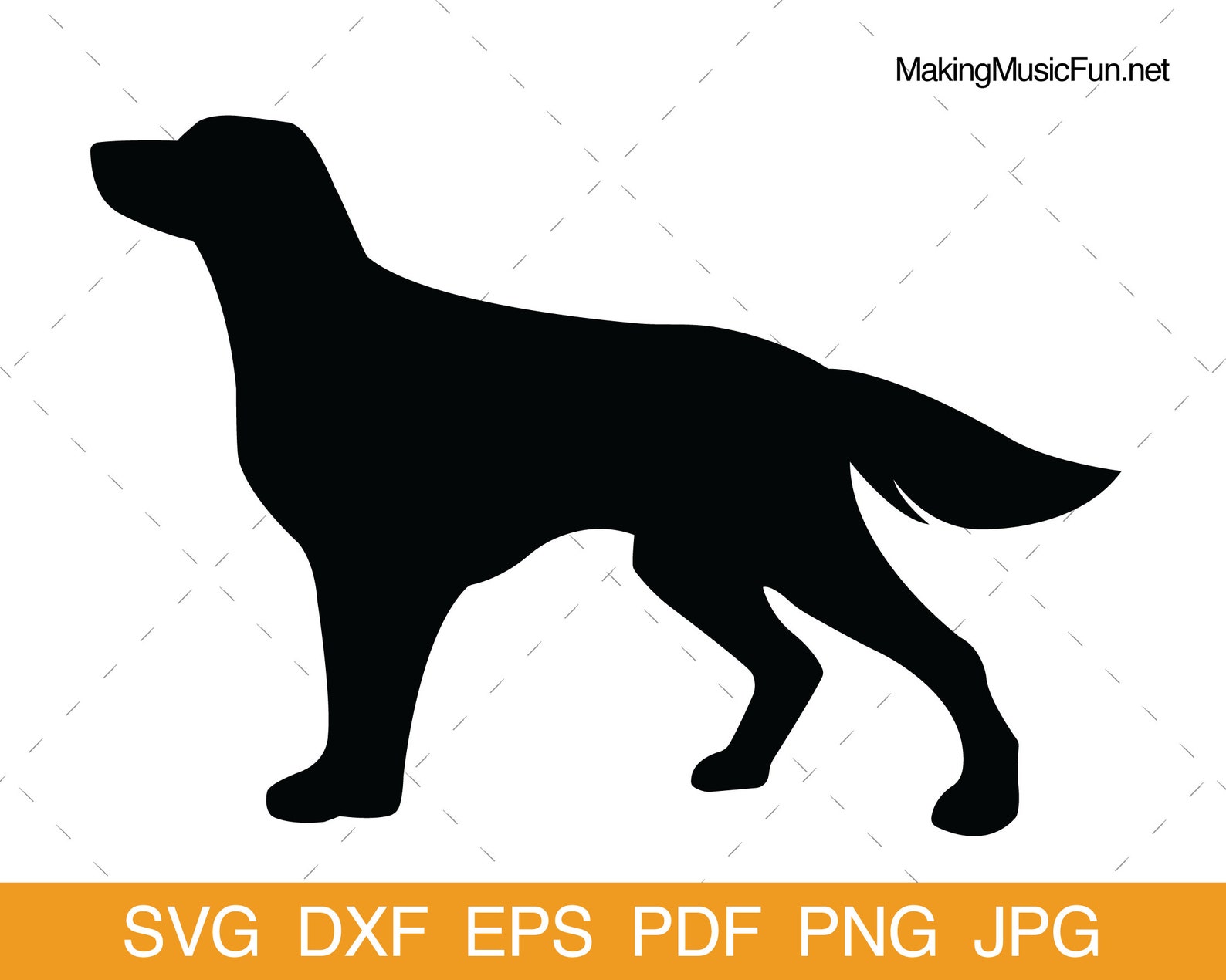 Golden Labrador - SVG Cricut Silhouette Cut Files. Golden Labrador Clip ...