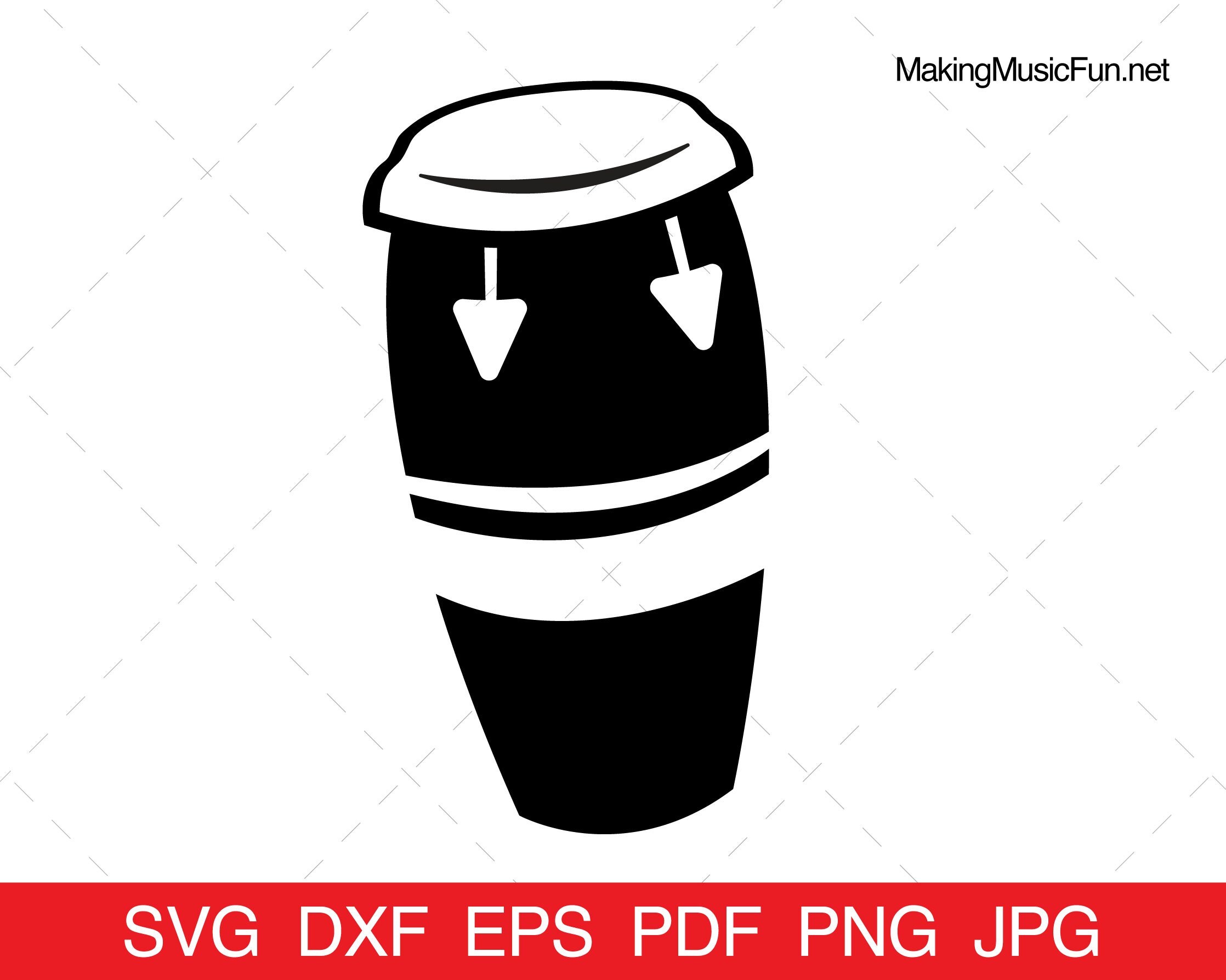 Conga Drum - SVG Cricut Cut Files. Conga Drum Musical Instrument Clip ...