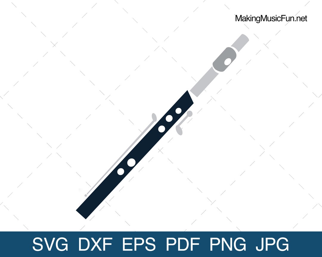 Piccolo - SVG Cricut & Silhouette Cut Files. Piccolo Woodwind Orchestra ...