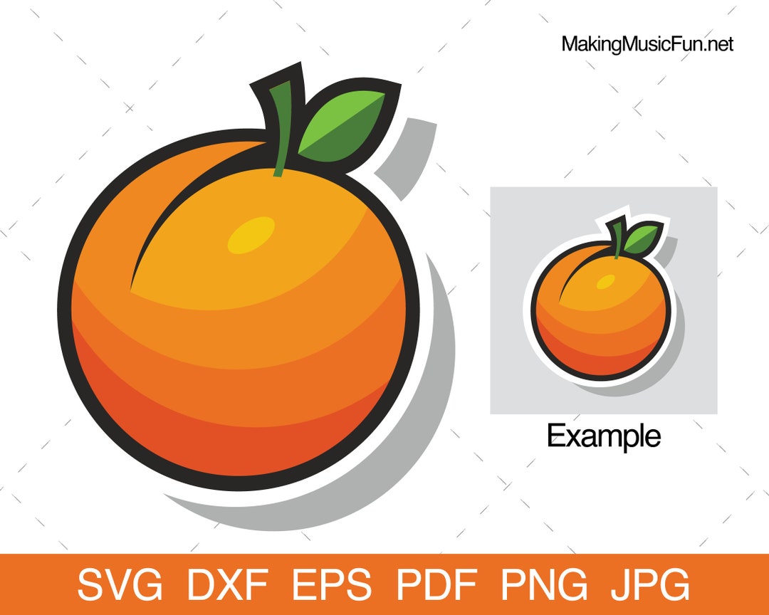 Orange SVG Cricut & Silhouette Cut Files. Orange Citrus - Etsy