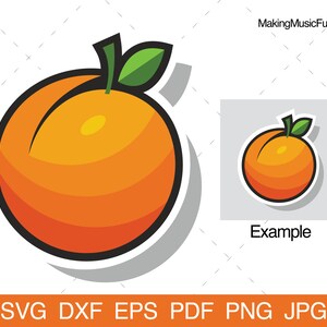 Orange SVG Cricut & Silhouette Cut Files. Orange Citrus - Etsy