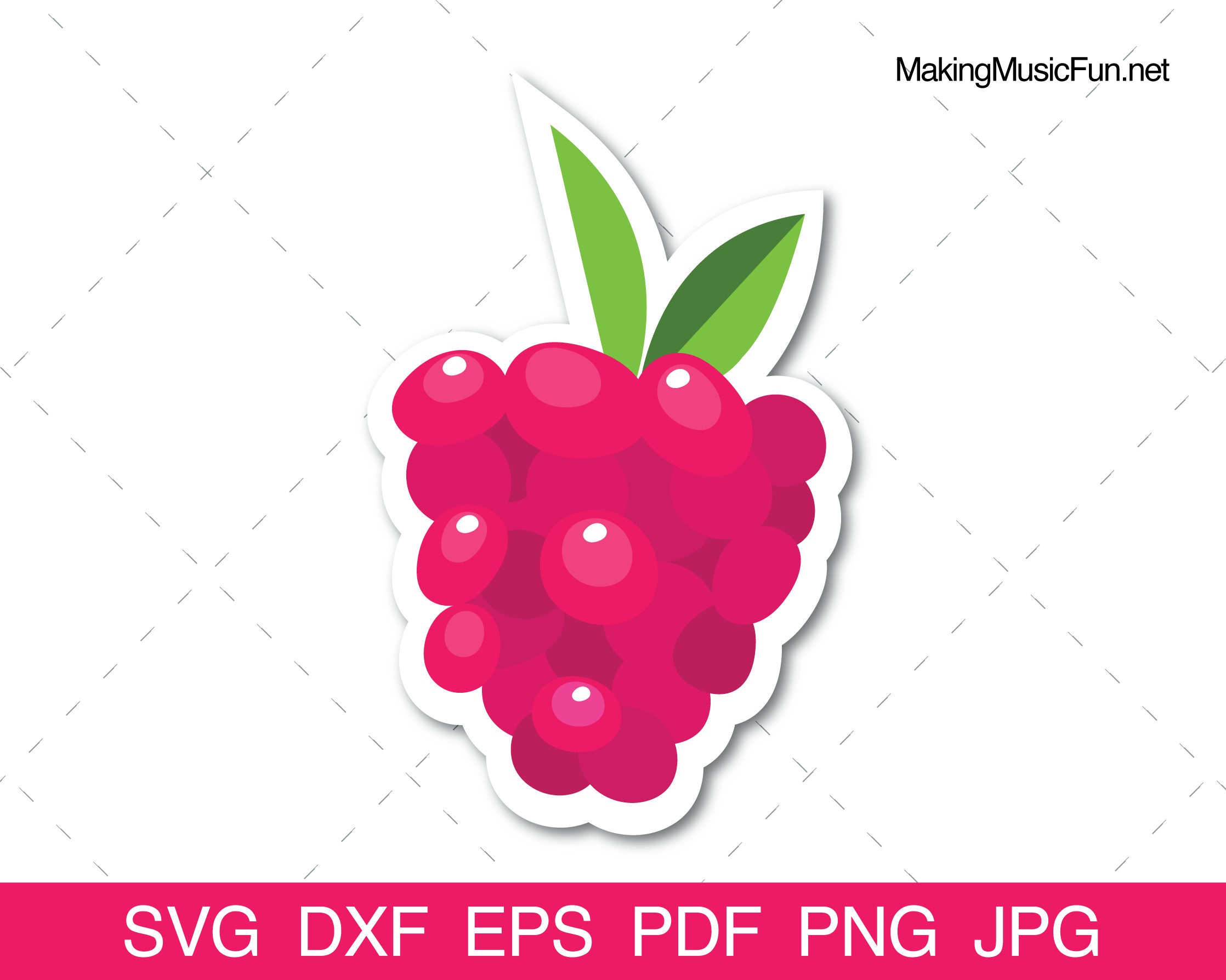 Raspberry - SVG Cricut & Silhouette Cut Files. Raspberry Fruit Clip Art ...