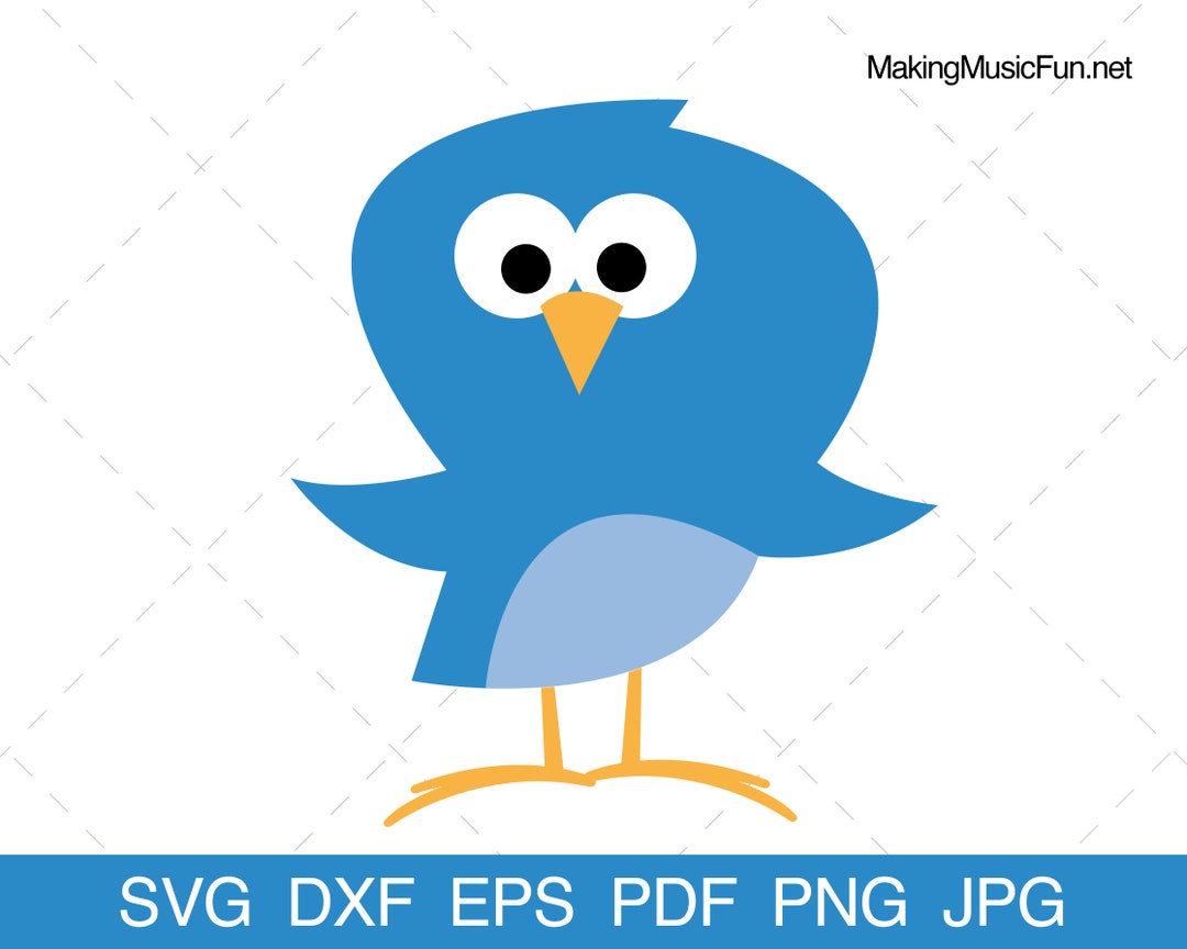 Bluebird - SVG Cricut & Silhouette Cut Files. Cartoon Bluebird Clip Art ...