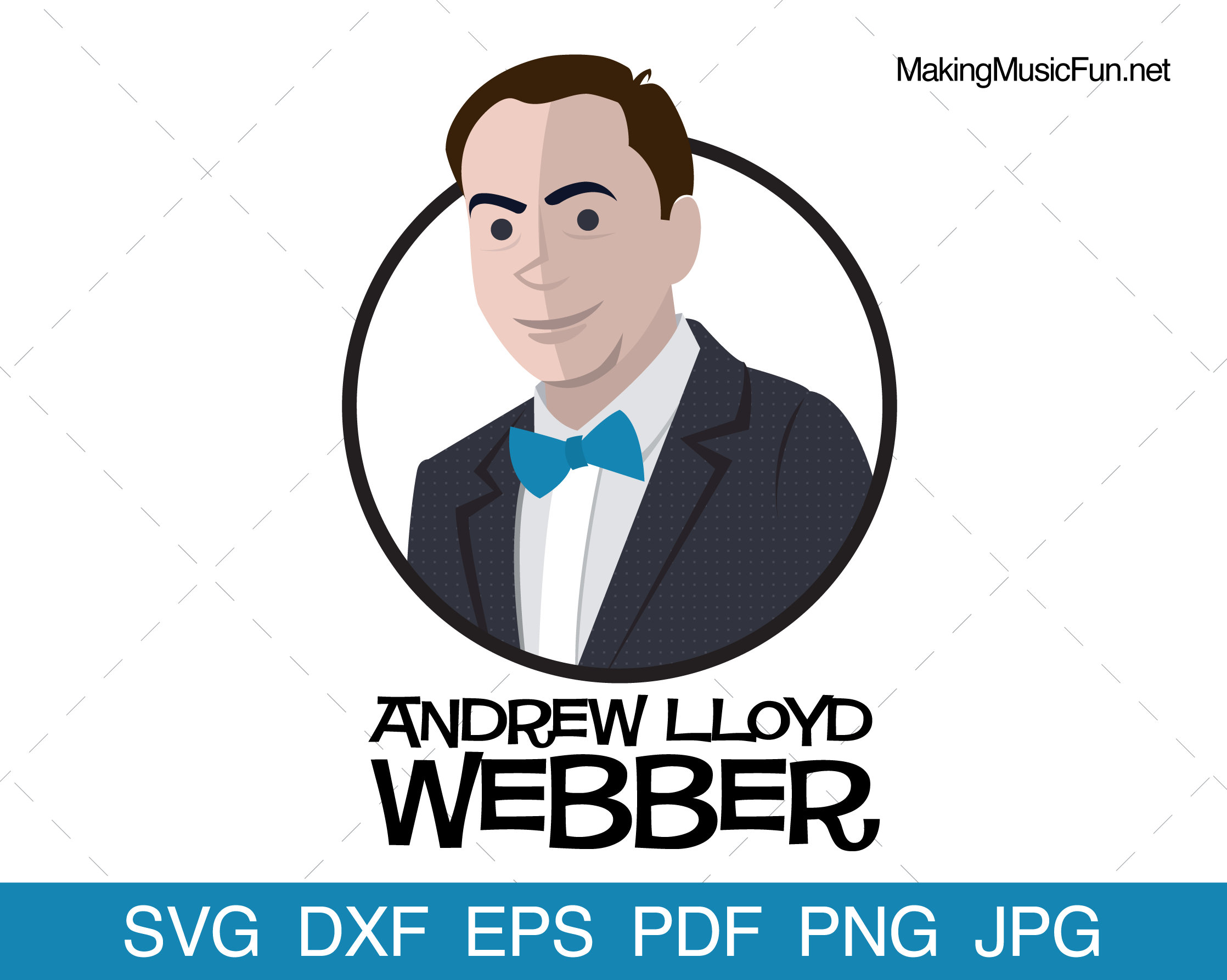 Andrew Lloyd Webber - SVG Cricut & Silhouette Cut Files. Music Composer ...