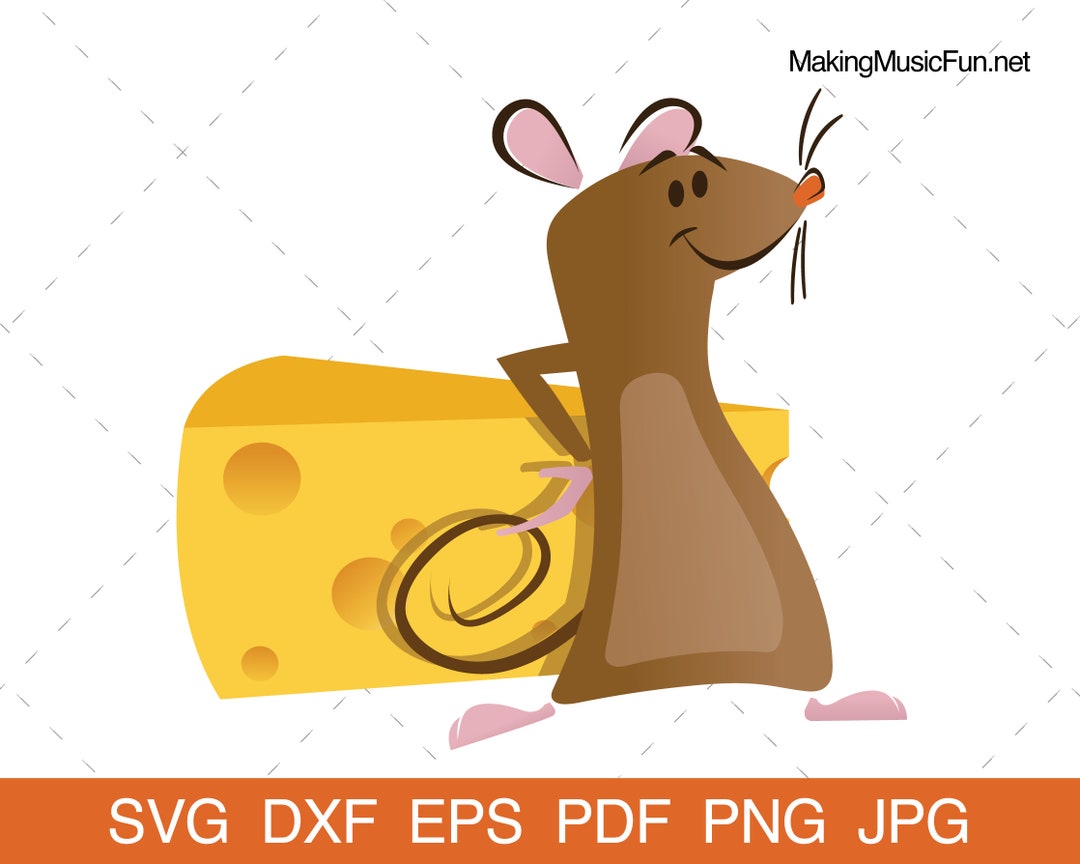 Mouse - SVG Cricut & Silhouette Cut Files. Cartoon Mouse With Swiss ...