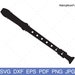 Baroque Recorder - SVG Cricut Files. Silhouette Musical Instrument Clip ...