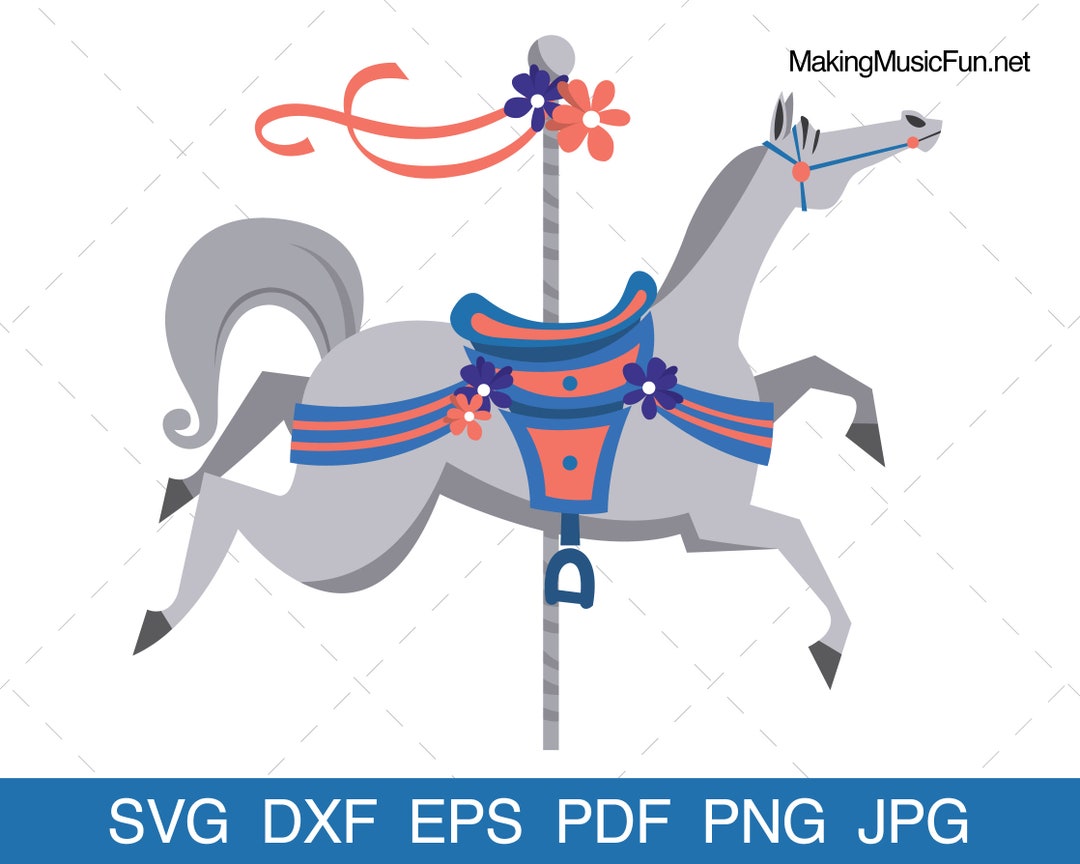 Carousel Horse SVG Cricut & Silhouette Cut Files. Carousel Horse Clip ...