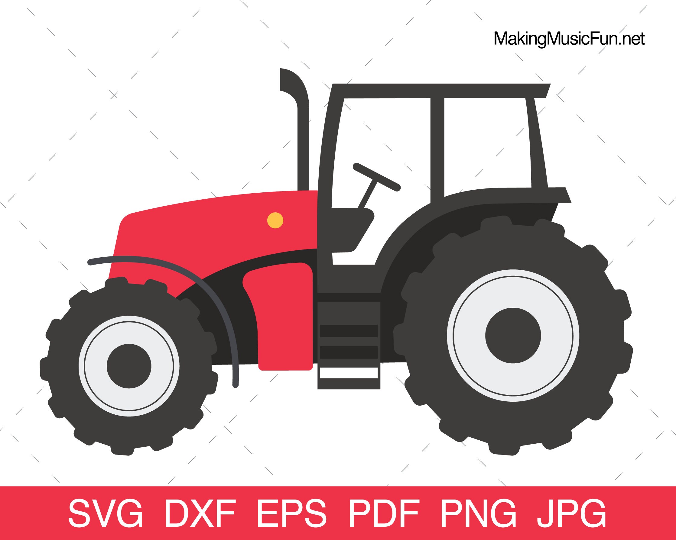 Tractor Cricut & Silhouette SVG Cut Files. Tractor Clip Art. Tractor ...