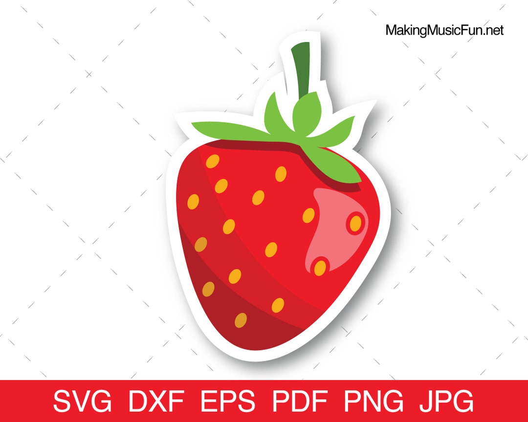 Strawberry SVG Cricut & Silhouette Cut Files. Strawberry Fruit Clip Art ...