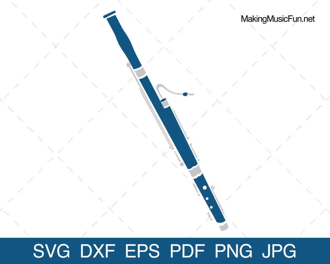 Bassoon SVG Cricut & Silhouette Cut Files. Bassoon Orchestra Musical ...