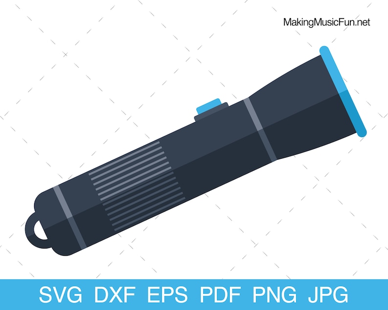 Flashlight - SVG Cricut & Silhouette Cut Files. Flashlight Clip Art and ...