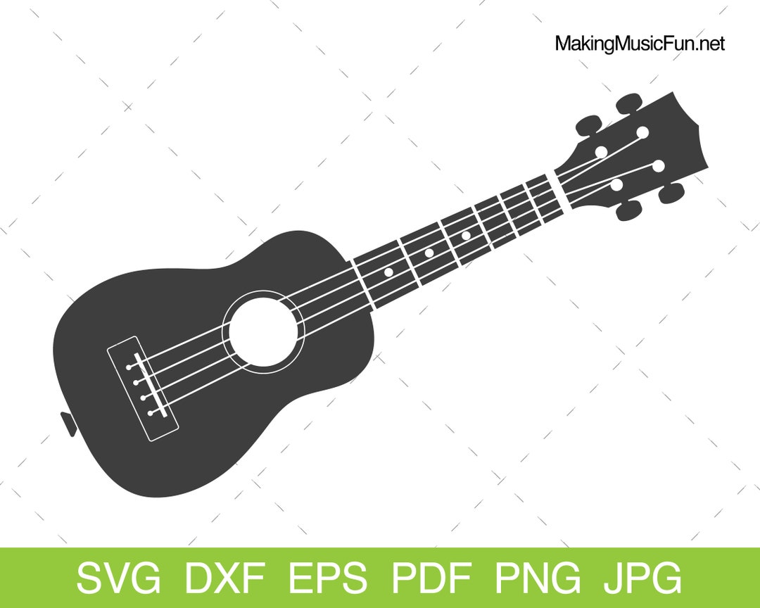 Ukulele SVG Cricut Cut Files. Ukulele Silhouette Musical Instrument ...