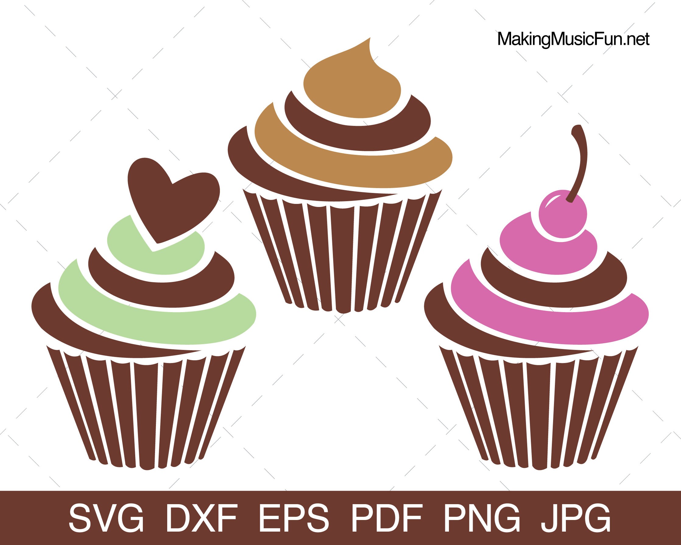 Cupcake Bundle SVG Cricut & Silhouette Cut Files. Cupcake - Etsy