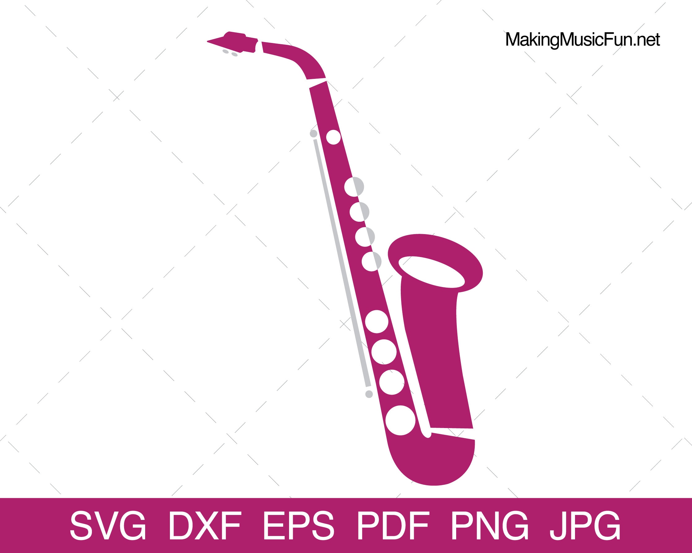 Saxophone SVG Cricut & Silhouette Cut Files. Saxophone Musical ...