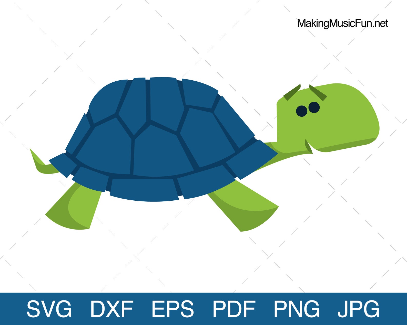 Cartoon Turtle - SVG Cricut & Silhouette Cut Files. Clipart and Vector ...