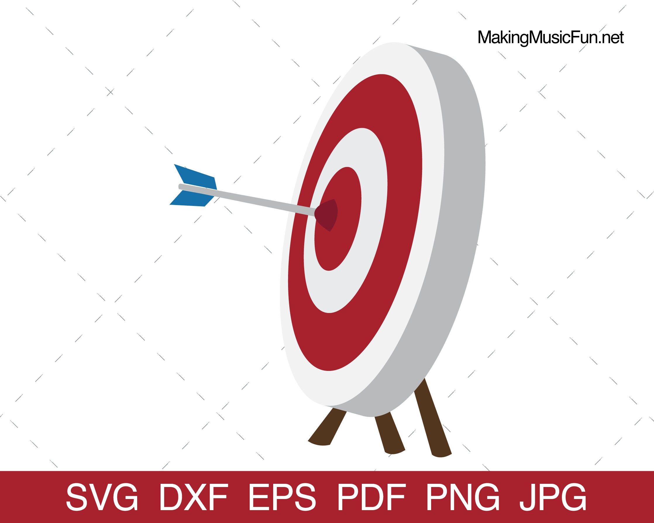 Archery Target SVG Cricut & Silhouette Files. Archery Target Suction ...